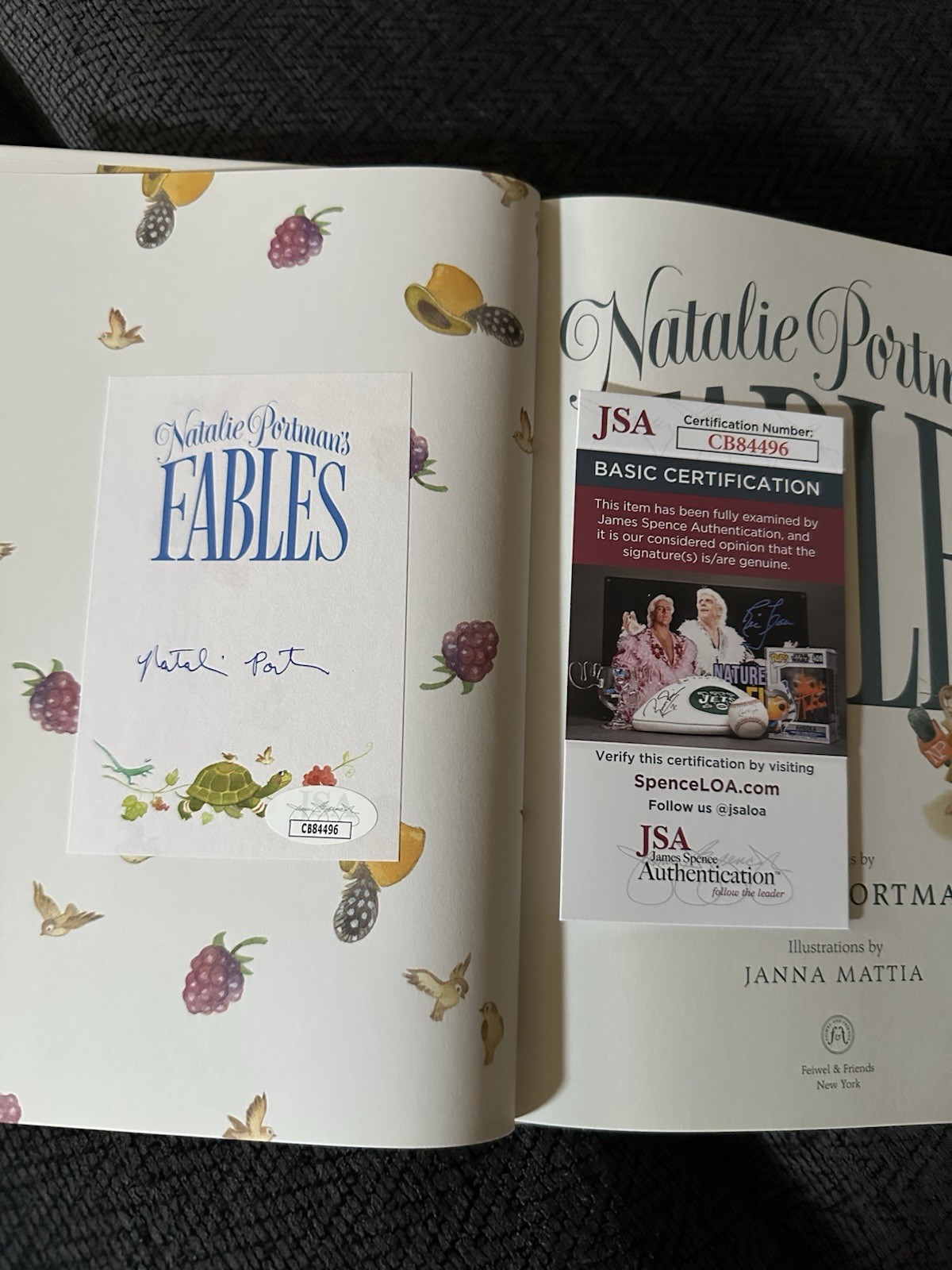 Natalie Portman SIGNED Fables Book Hardcover JSA Authenticated COA ...