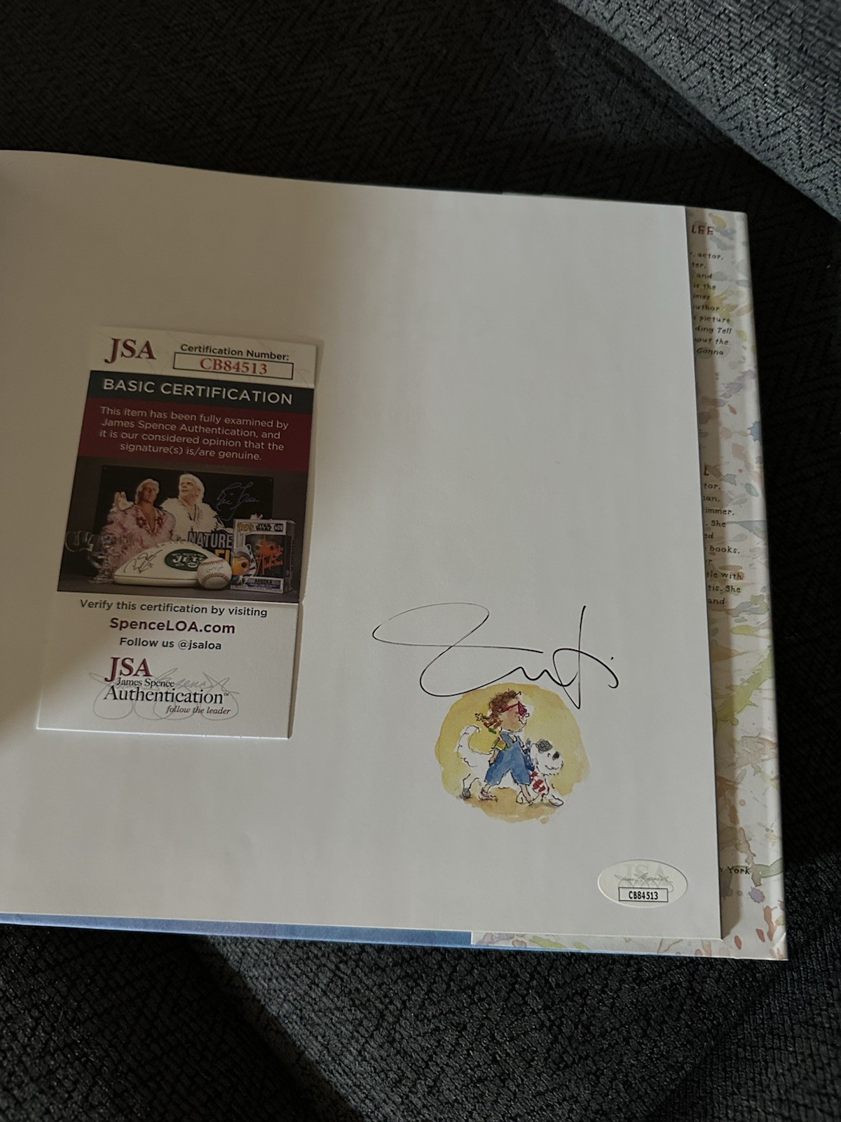 Jamie Lee Curtis SIGNED Just One More Sleep Book Hardcover JSA ...