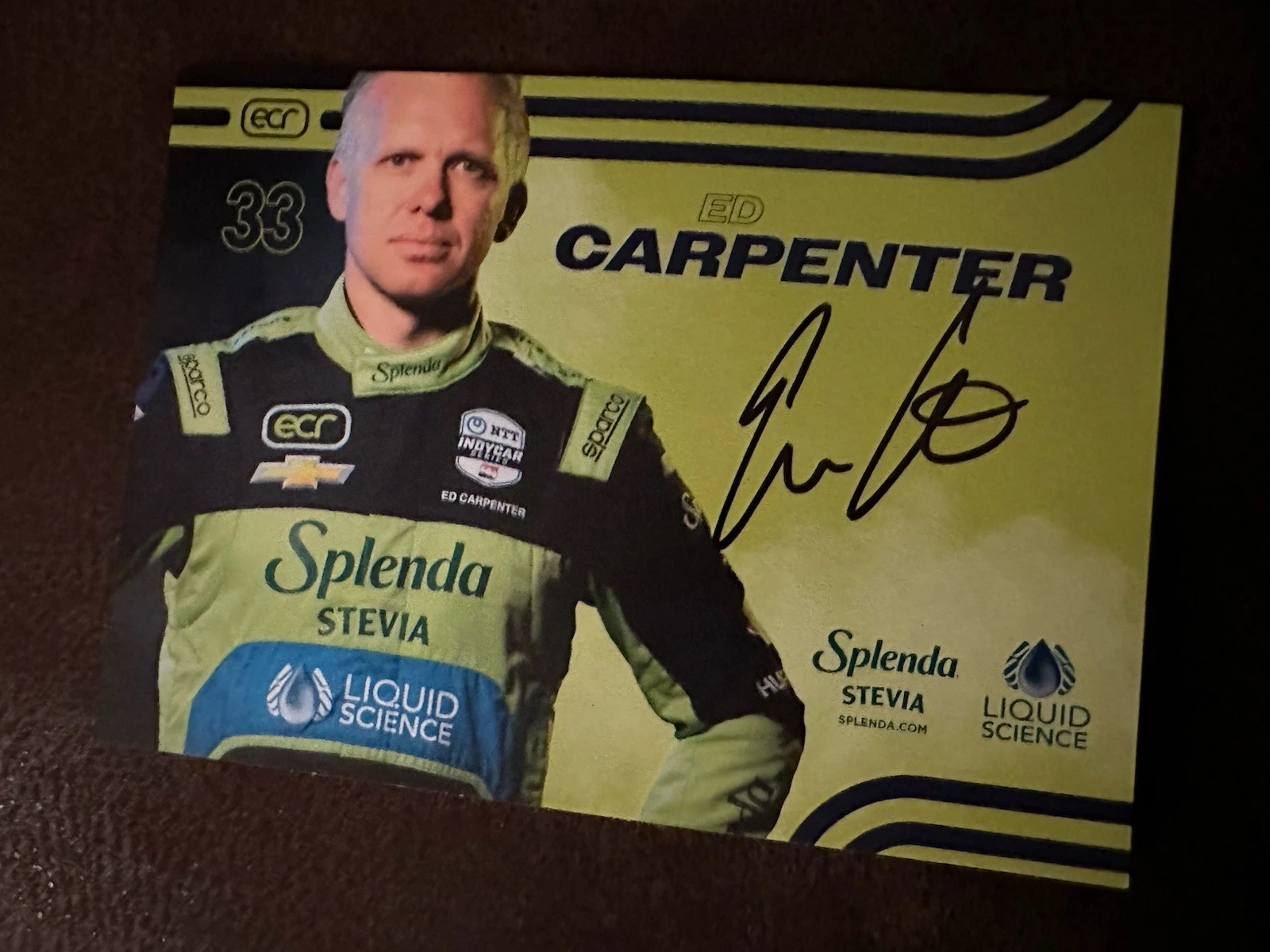 Ed Carpenter 2025 Indy 500 Signed Car Promo Hero Card Indianapolis ...