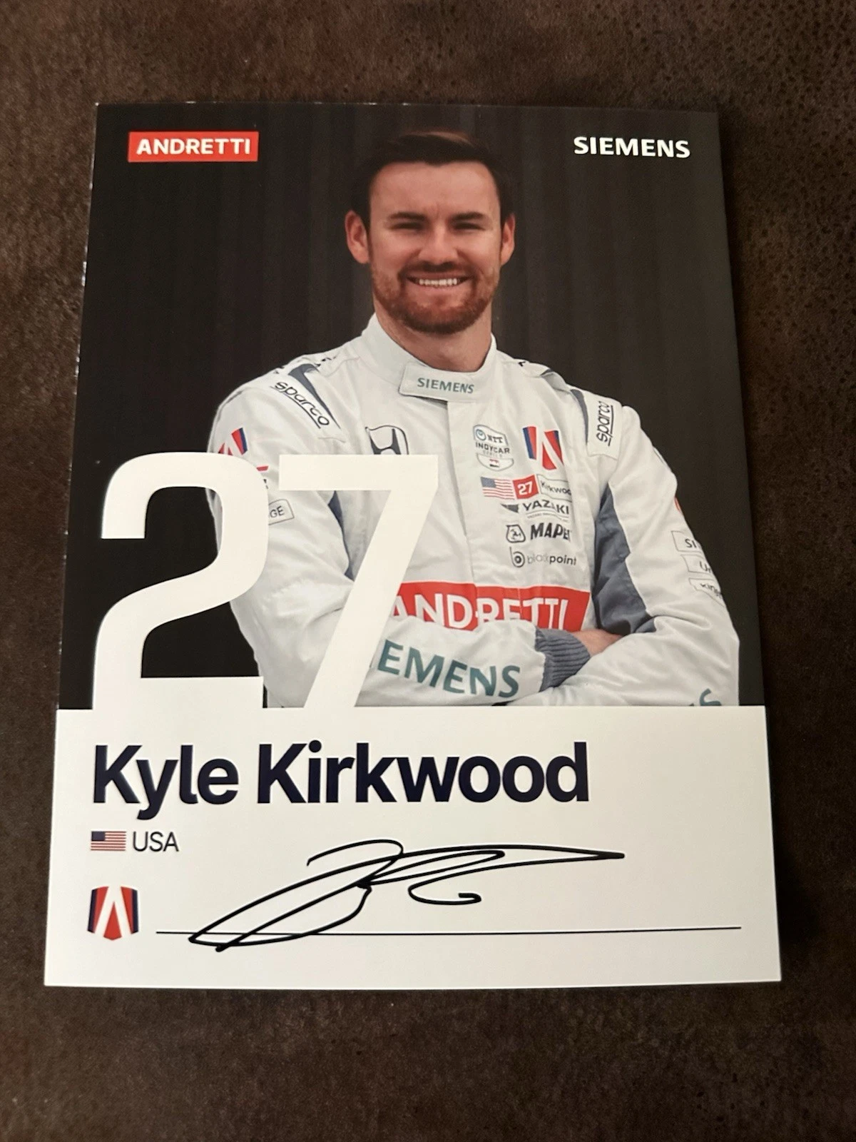 Kyle Kirkwood 2025 Indy 500 Signed Car Promo Hero Card Indianapolis ...