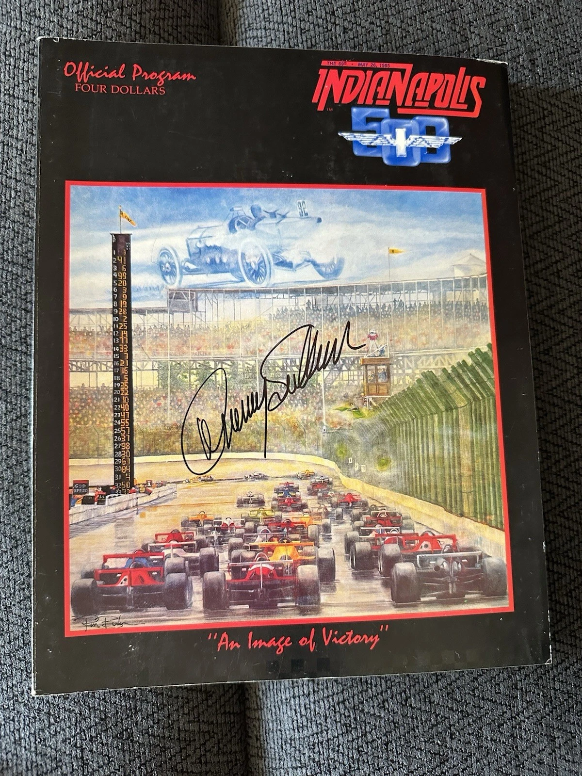 1985 Indy 500 Program Signed By Winner Danny Sullivan Autographed ...