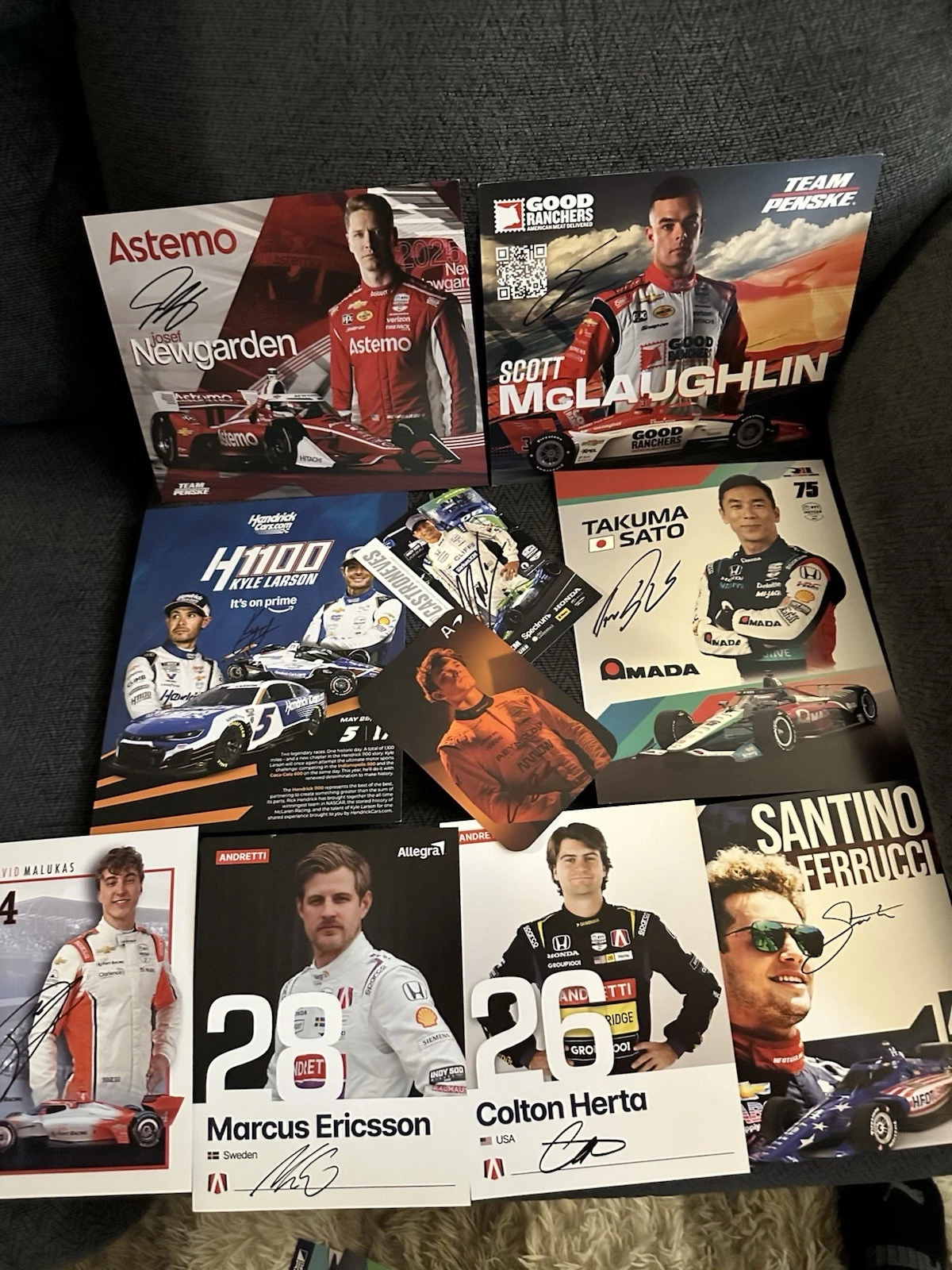 Indy 500 Lot Of 24 Hero Cards 2025 Signed Indy Josef Newgarden Kyle ...