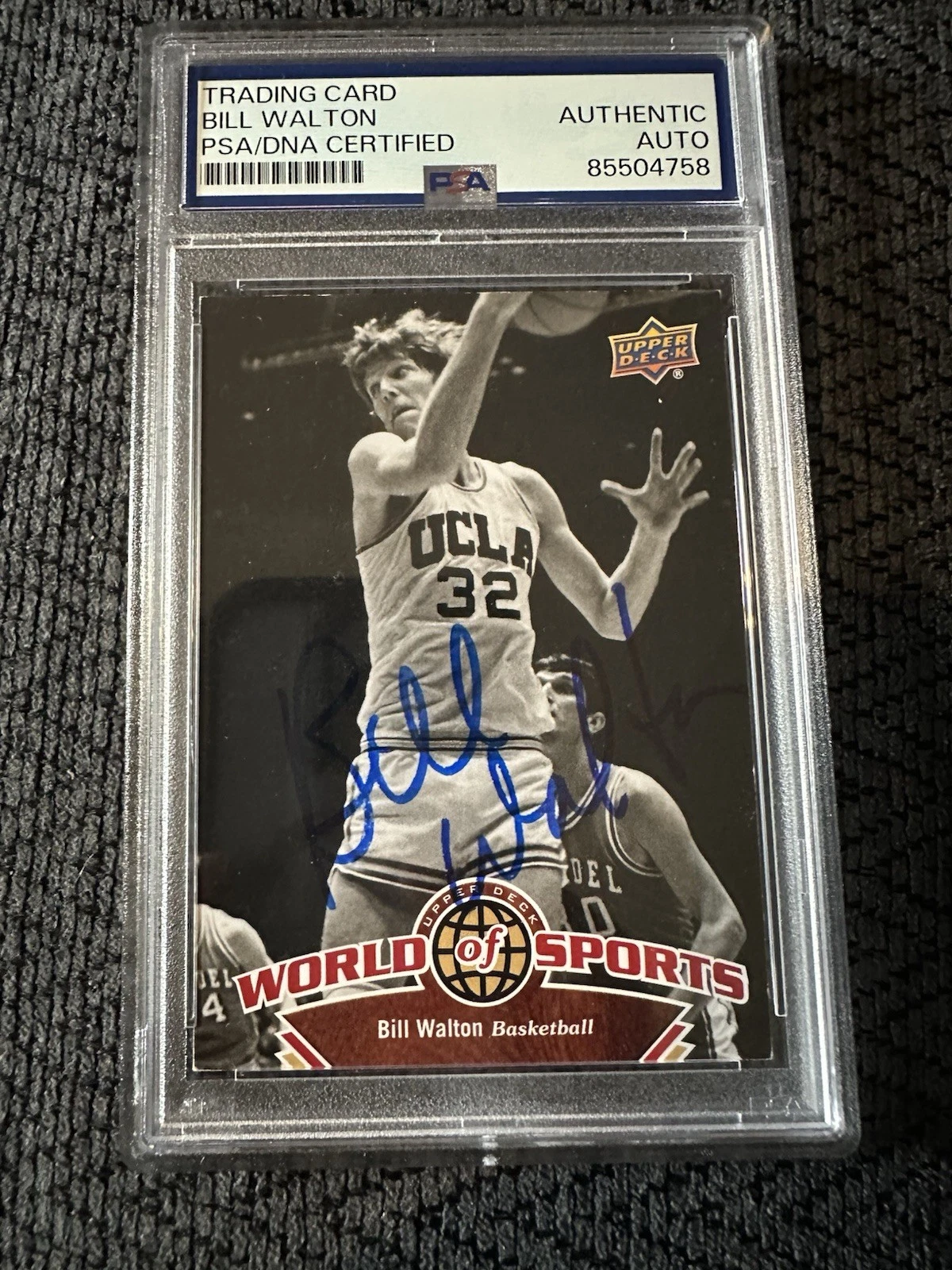 Bill Walton Signed 2010 UD World Of Sports Card #10 PSA /DNA Slab COA ...