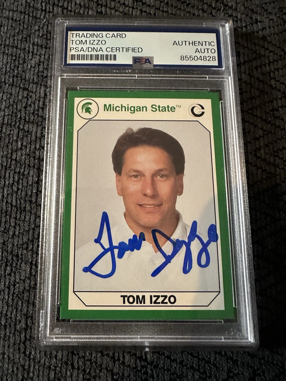 Tom Izzo Signed 1990 MSU Collegiate Collection #18 Card PSA /DNA RC ...