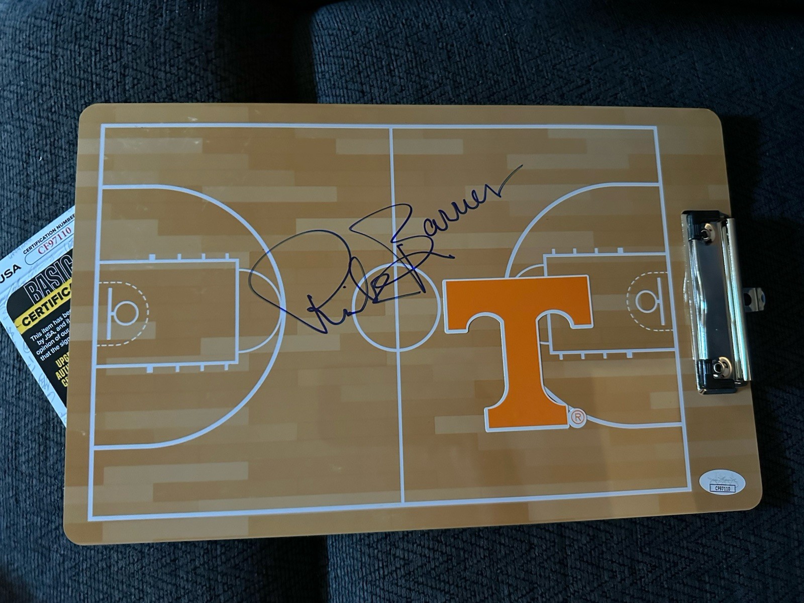 Coach Rick Barnes Signed Clip Board JSA Authentication COA Tennessee ...