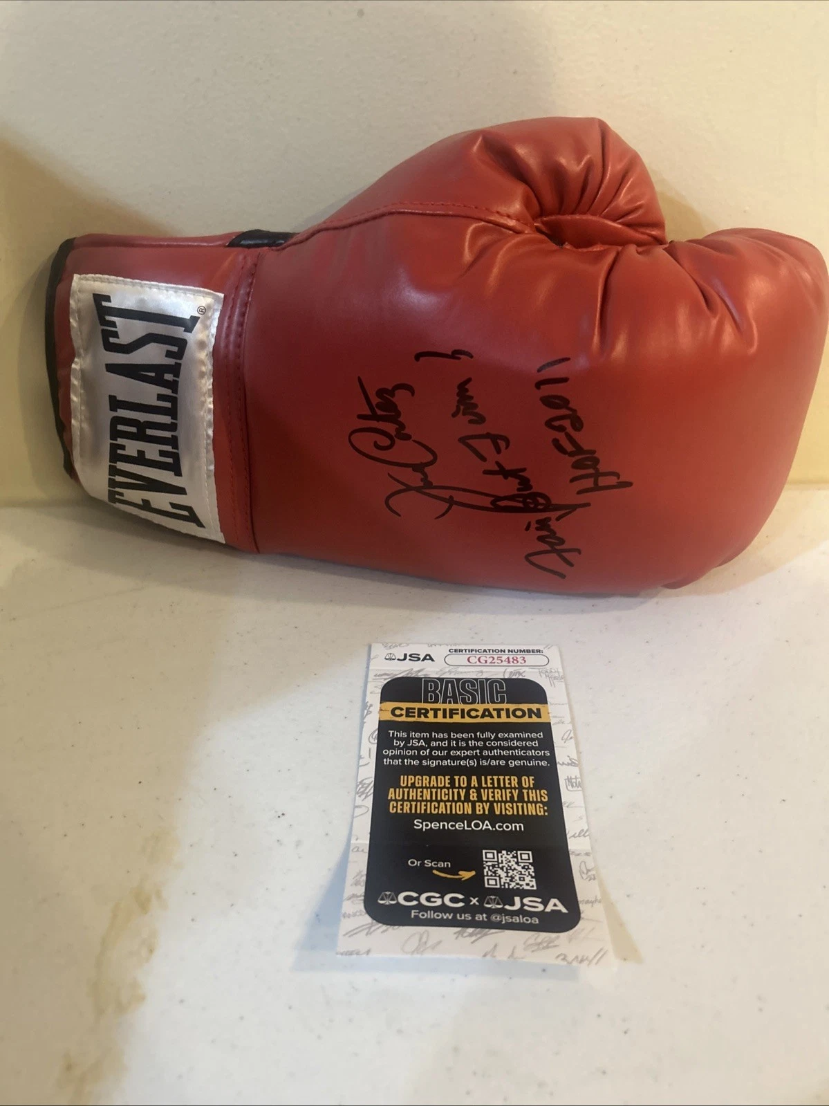 JOE CORTEZ SIGNED AUTOGRAPH BOXING GLOVE JSA COA FAIR BUT FIRM REFEREE ...