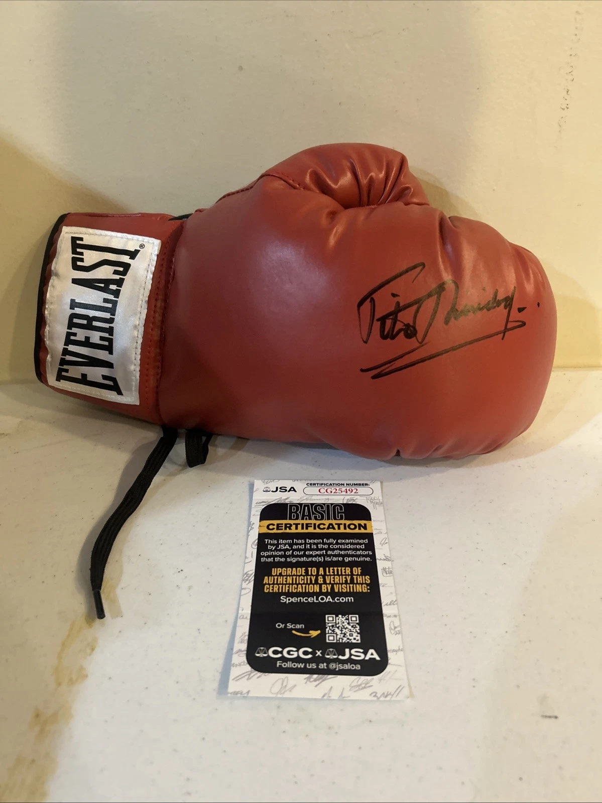 FELIX TITO TRINIDAD SIGNED AUTOGRAPH EVERLAST BOXING GLOVE JSA COA HOF ...