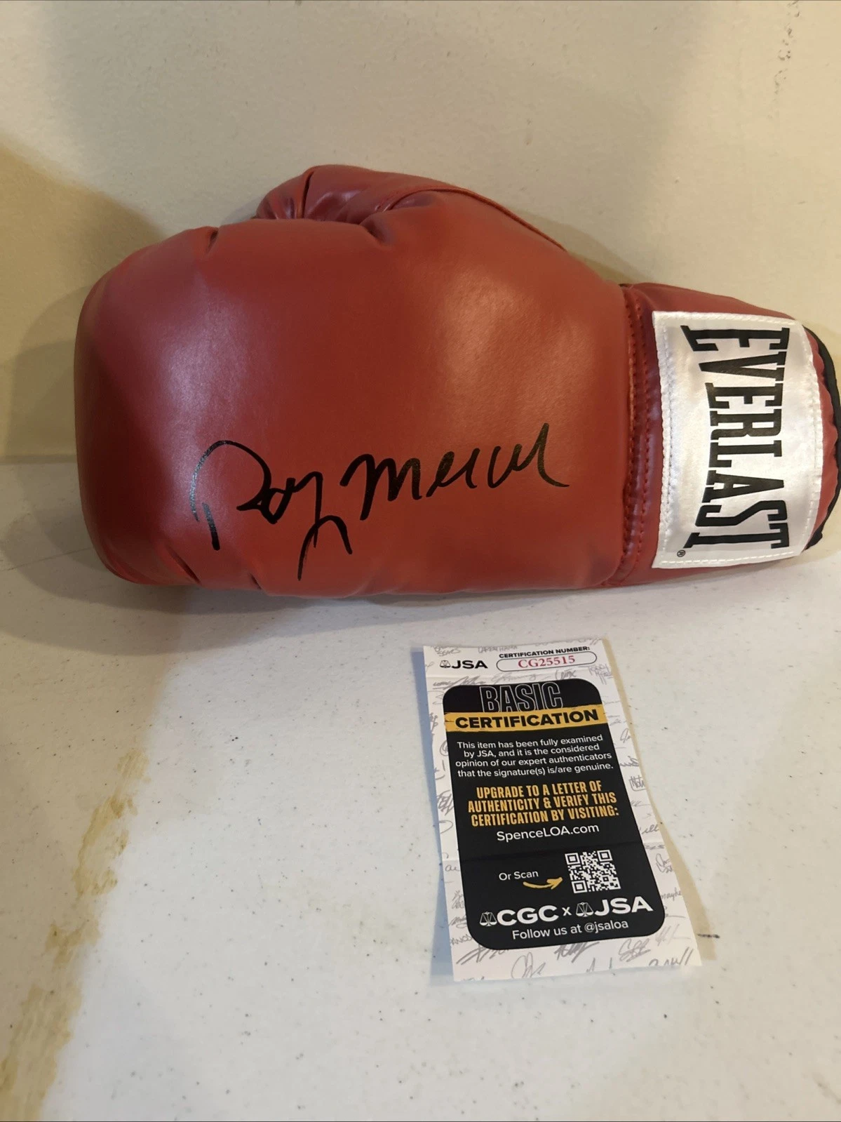 RAY MERCER SIGNED AUTOGRAPH BOXING GLOVE JSA COA OLYMPIC BOXER CHAMP 88 ...