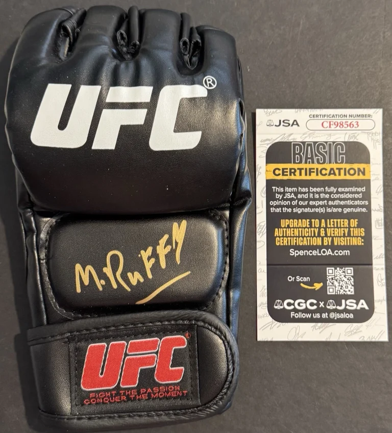 Mauricio Ruffy Signed Autographed UFC Fight Glove JSA COA One Shot ...