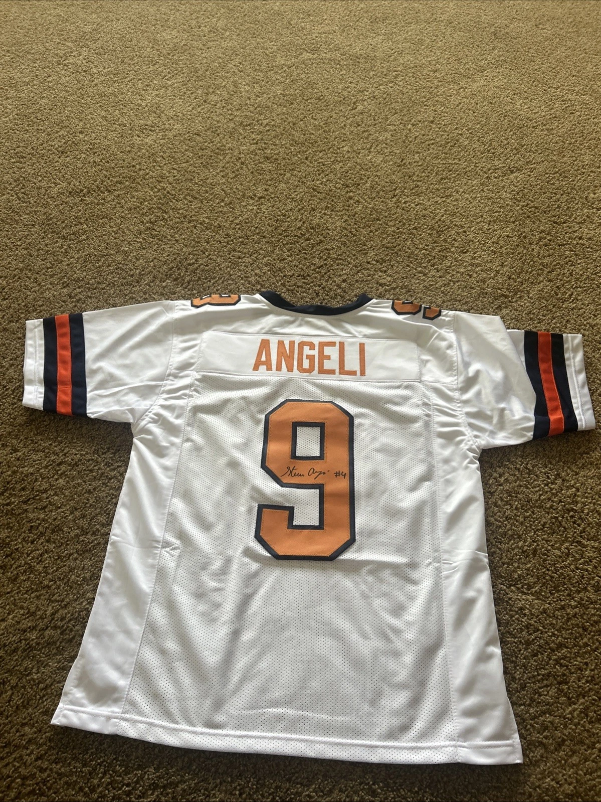SYRACUSE ORANGE- STEVE ANGELI SIGNED AUTOGRAPH JERSEY COA FOOTBALL CUSE ...