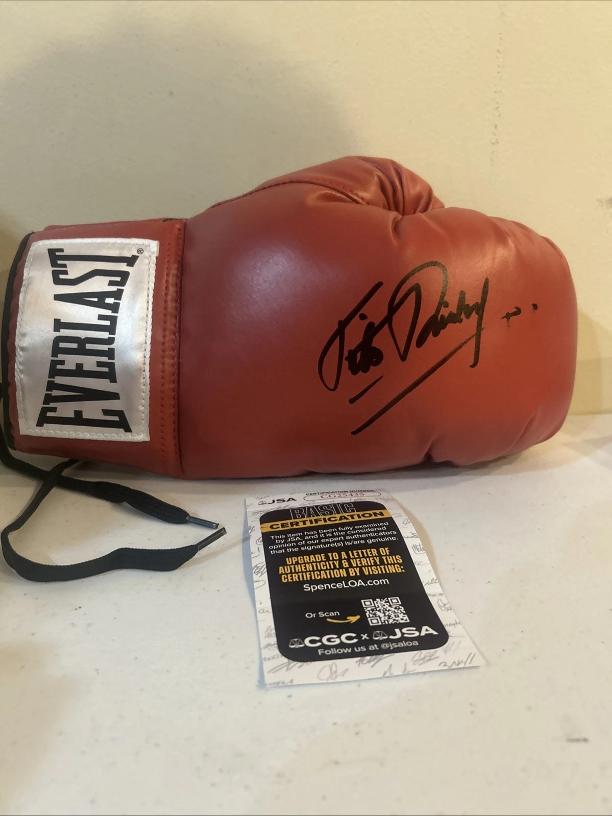 FELIX TITO TRINIDAD SIGNED AUTOGRAPH EVERLAST BOXING GLOVE JSA COA HOF ...