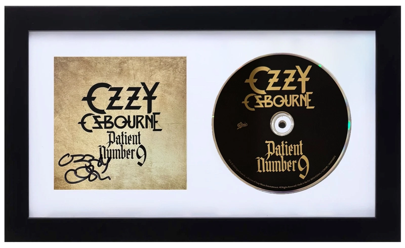 Ozzy Osbourne Black Sabbath Signed Autograph Framed Patient Number 9 CD ...