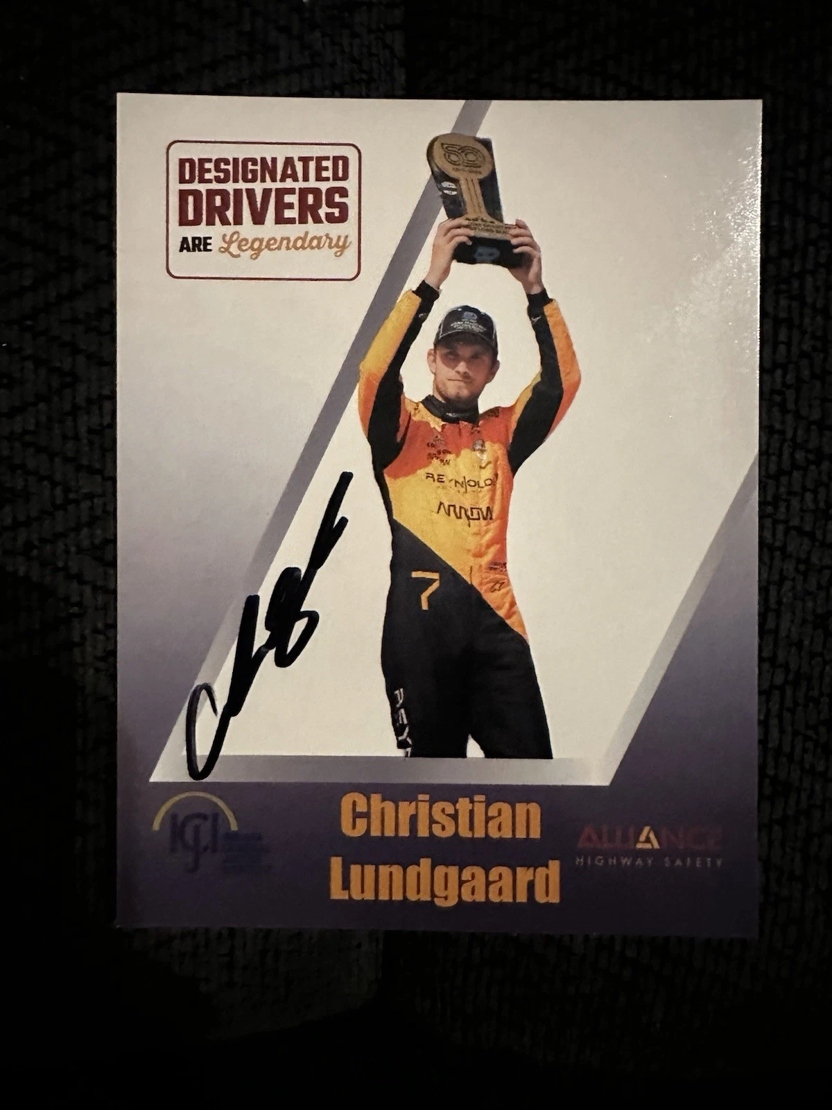 Christian Lundgaard 2025 Indy 500 Signed Promo Card 8/2/25 Designated ...