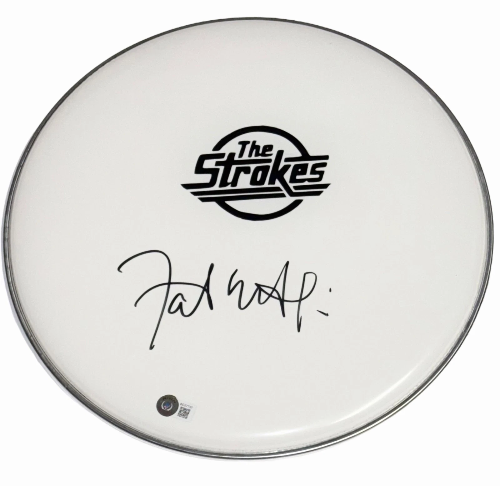 Fabrizio Moretti THE STROKES Signed Autograph 13" Drumhead Band Drummer ...