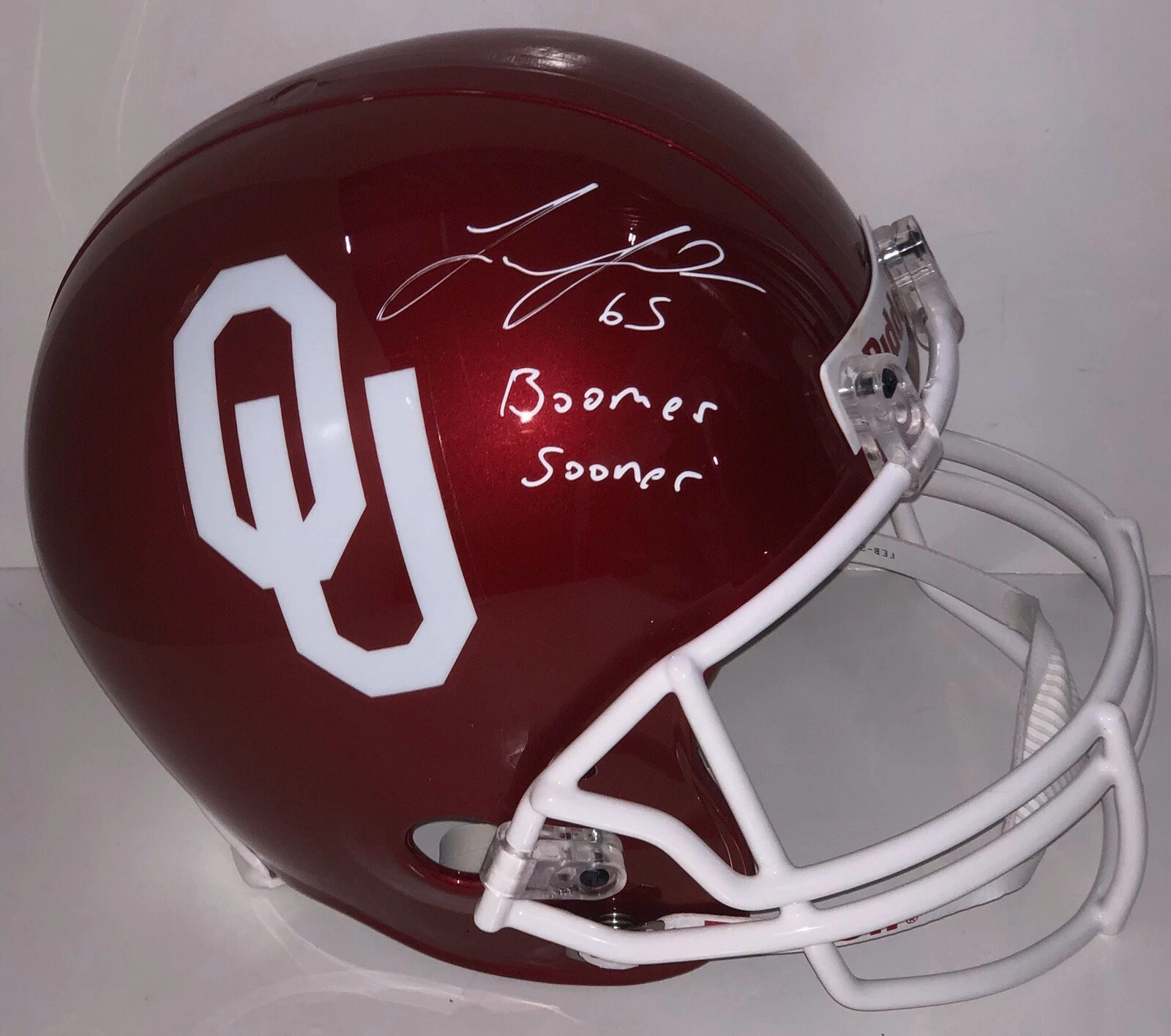 Lane Johnson Signed Autographed Oklahoma Sooner Full Size Helmet Psa ...
