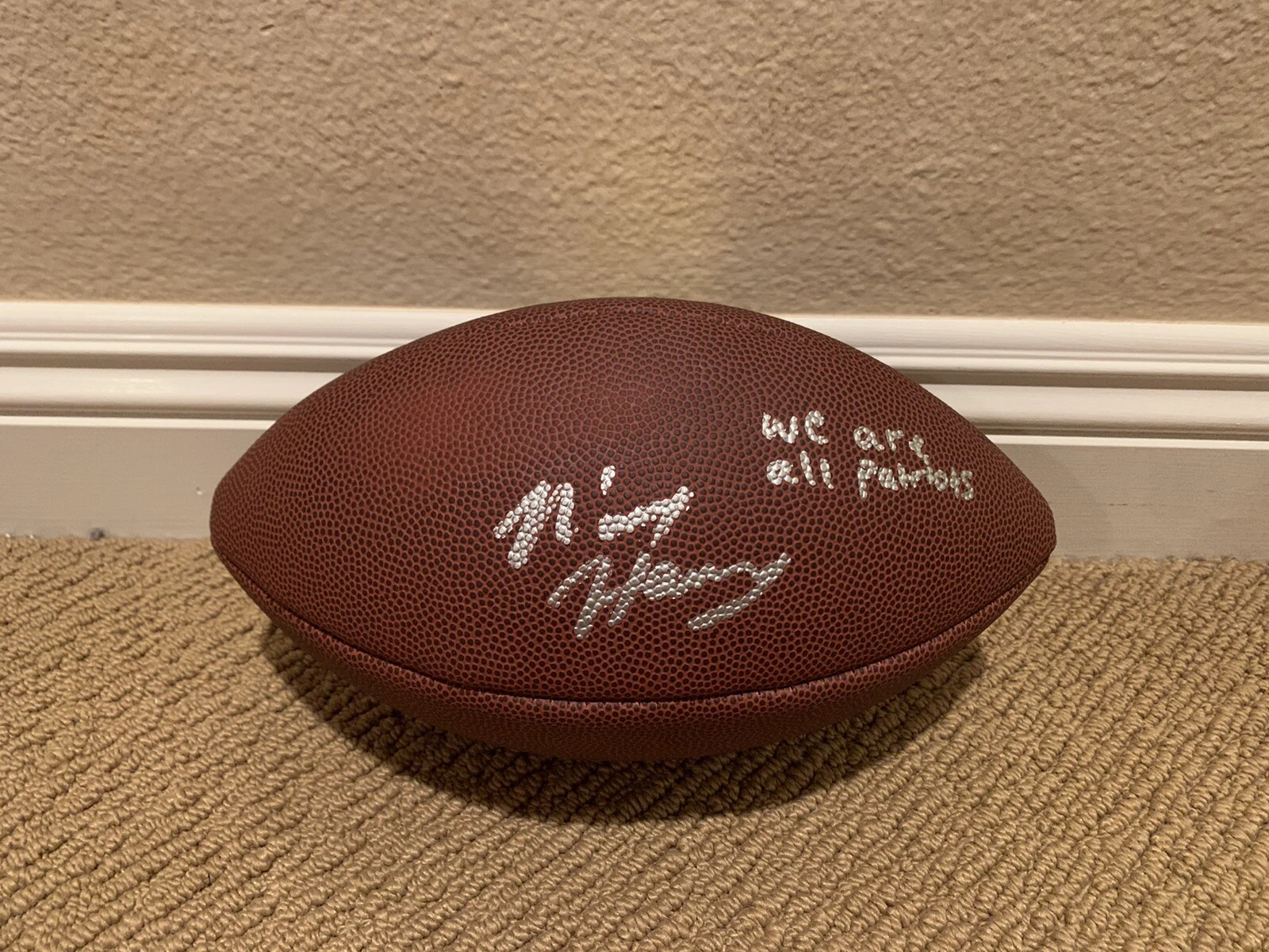 N’Keal Harry Signed NFL Replica The Duke Football w/ “We Are All ...