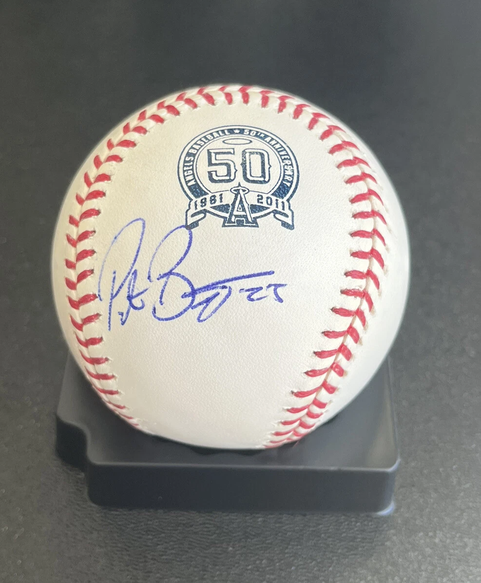 Peter Bourjos Signed Auto Official Angels 50th Anniversary Logo ...