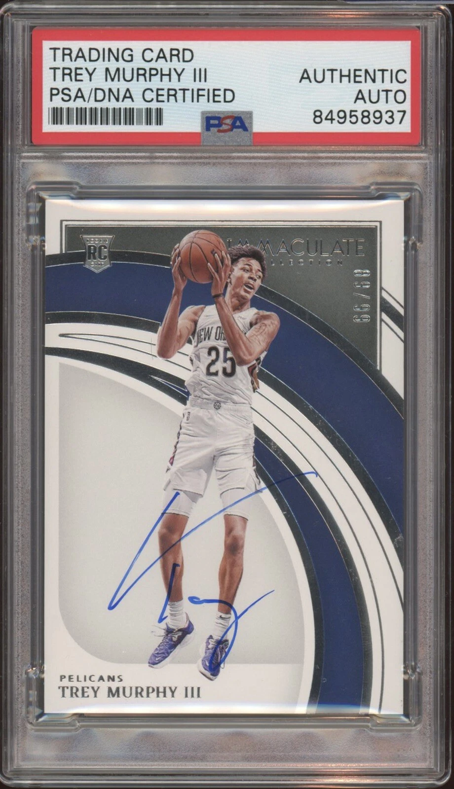 Trey Murphy III Signed 2021 Immaculate Collection Rookie Card Auto /99 ...
