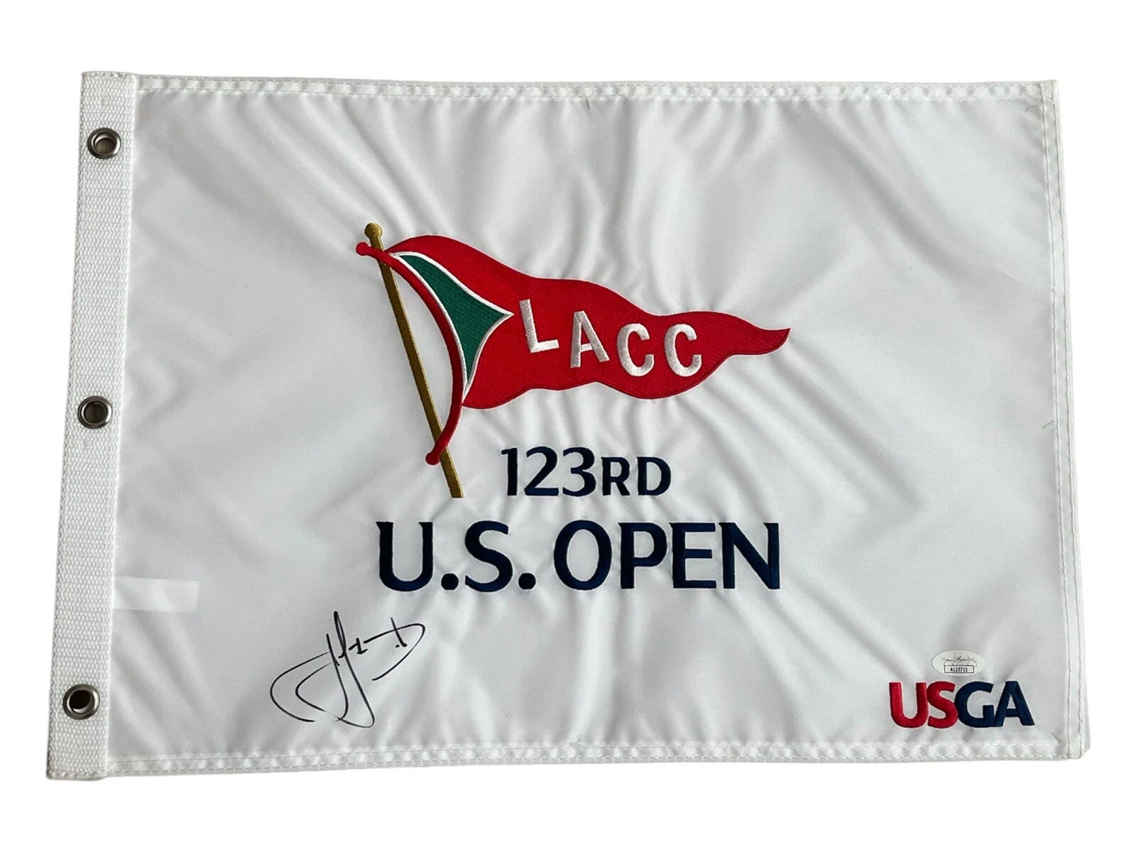 Cam Cameron Smith Signed Auto 2023 123rd US Open Championship Pin Flag LACC JSA | Autographia