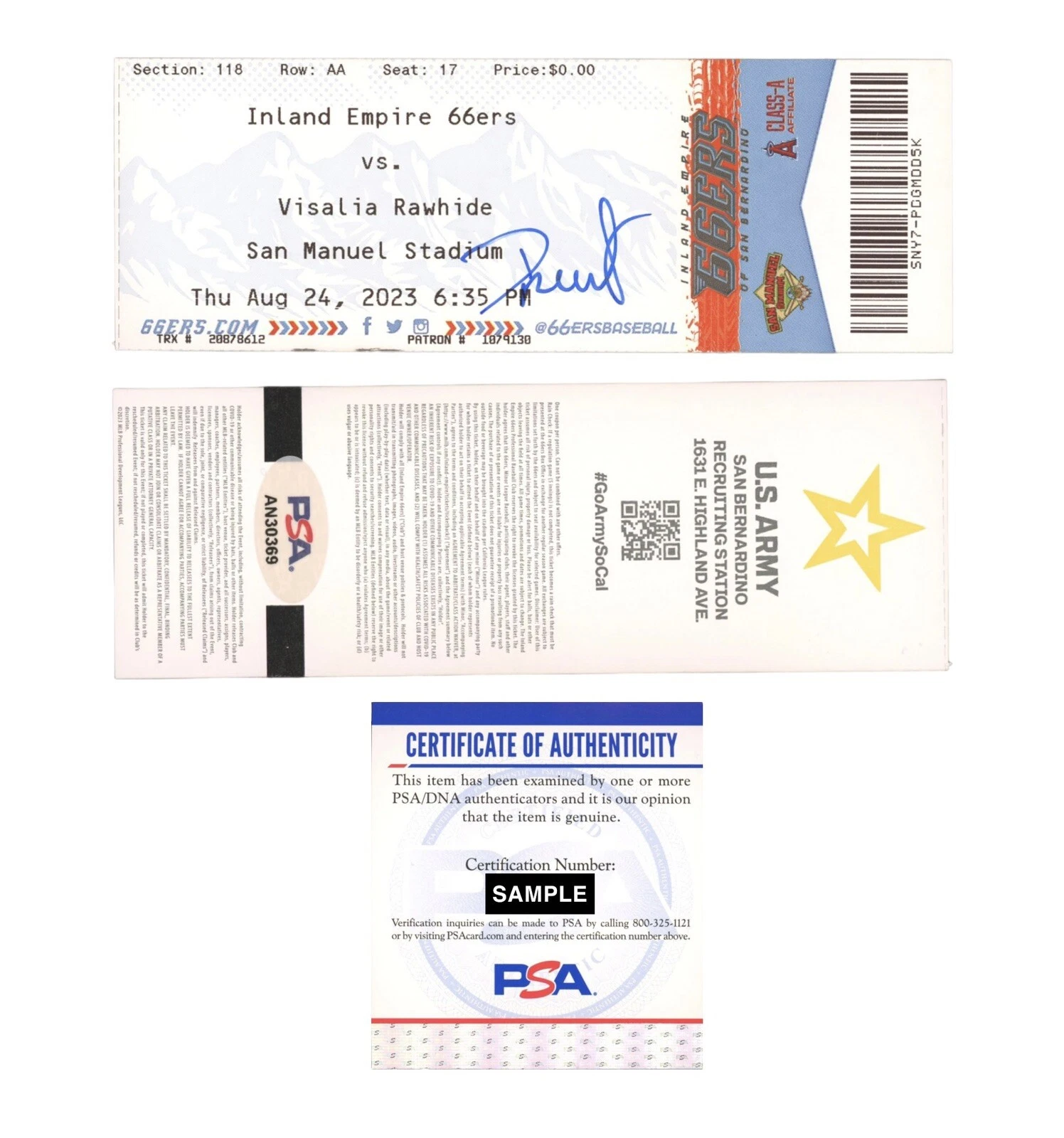 Druw Jones Signed First MILB Professional Home Run Ticket Stub 8/24/23 ...