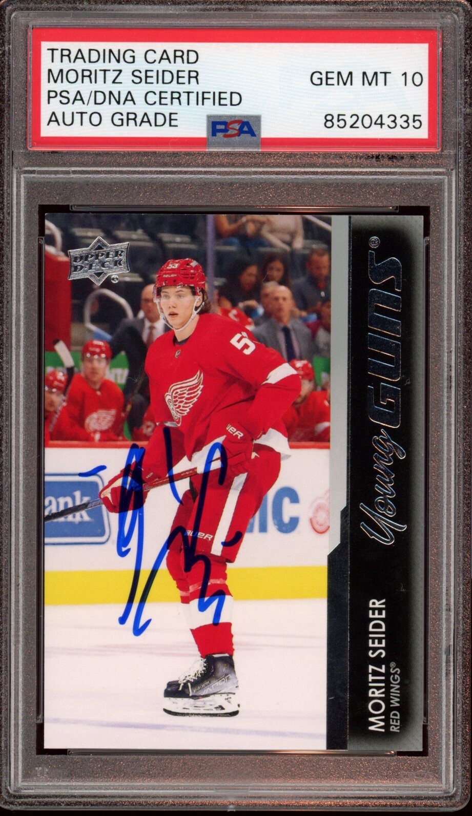 2021 Upper Deck #469 Moritz Seider Young Guns Signed Rookie Card Psa ...