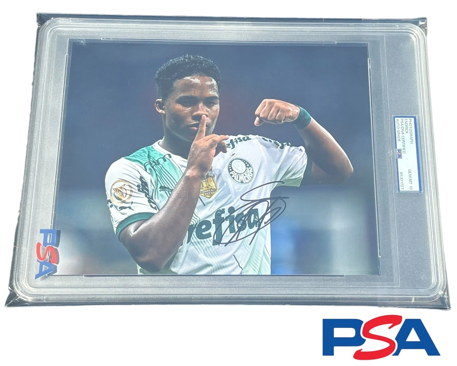 Endrick Signed 8x10 Photo Psa/Dna Encapsulated GEM MT 10 AUTO Brazil ...