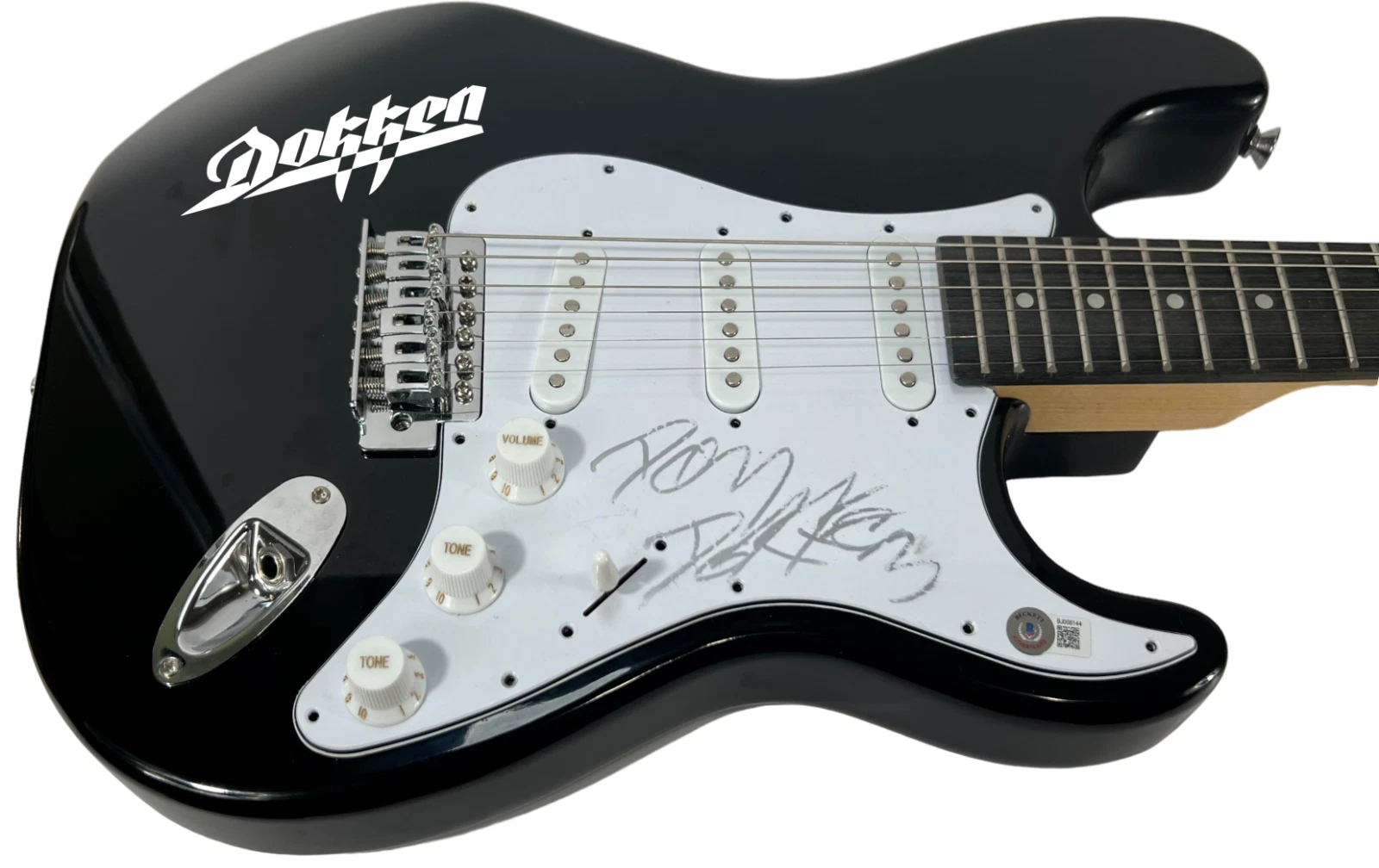 Don Dokken Signed Autograph Electric Guitar DOKKEN Heavy Metal Band Beckett COA | Autographia
