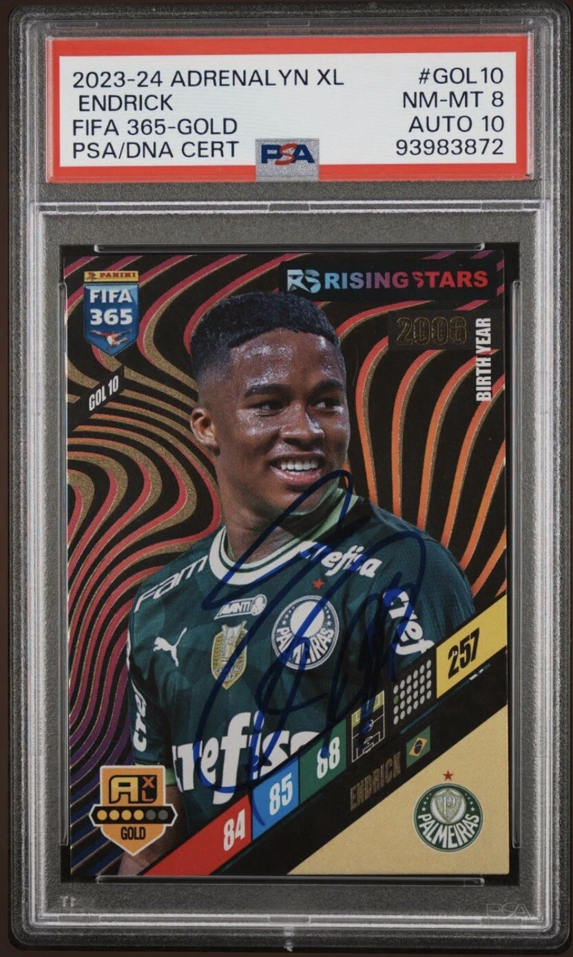 2023 Panini Adrenalyn XL Endrick Signed FIFA Gold Rookie Card Psa 8/GEM ...