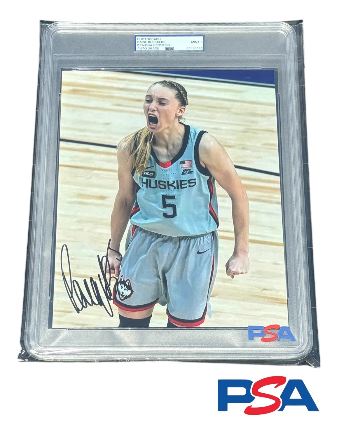 Paige Bueckers Signed 8x10 Photo Encapsulated Psa MINT 9 AUTO UConn ...