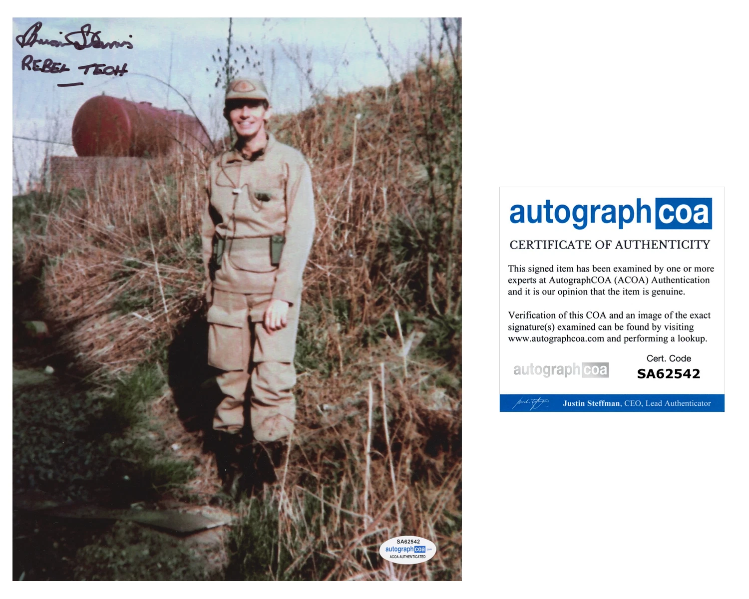 BRIAN HARRIS Signed Autograph STAR WARS Return of the Jedi Rebel Tech ...