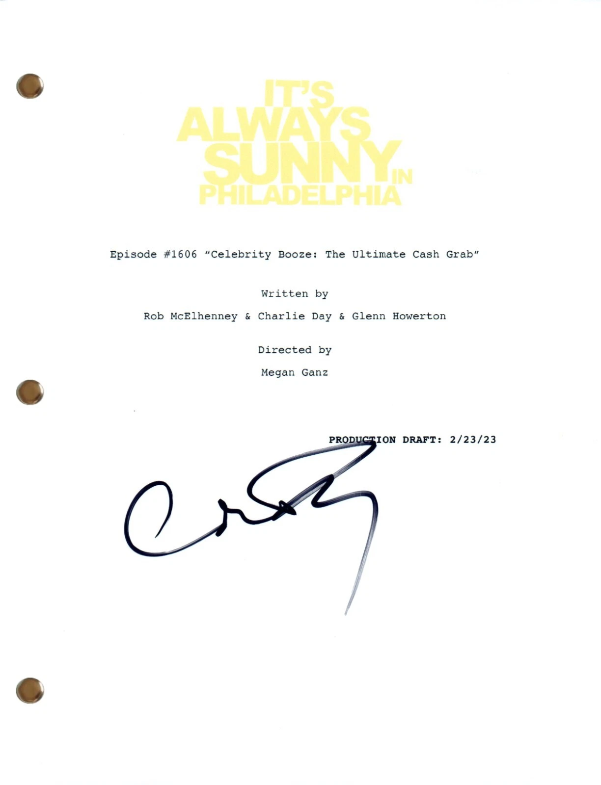 Charlie Day Signed Autograph It's Always Sunny in Philadelphia #1606 ...