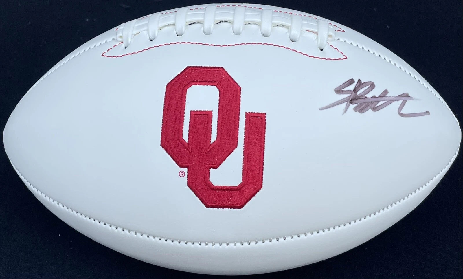 PSA/DNA Oklahoma Sooner SPENCER RATTLER Signed Autographed LOGO ...