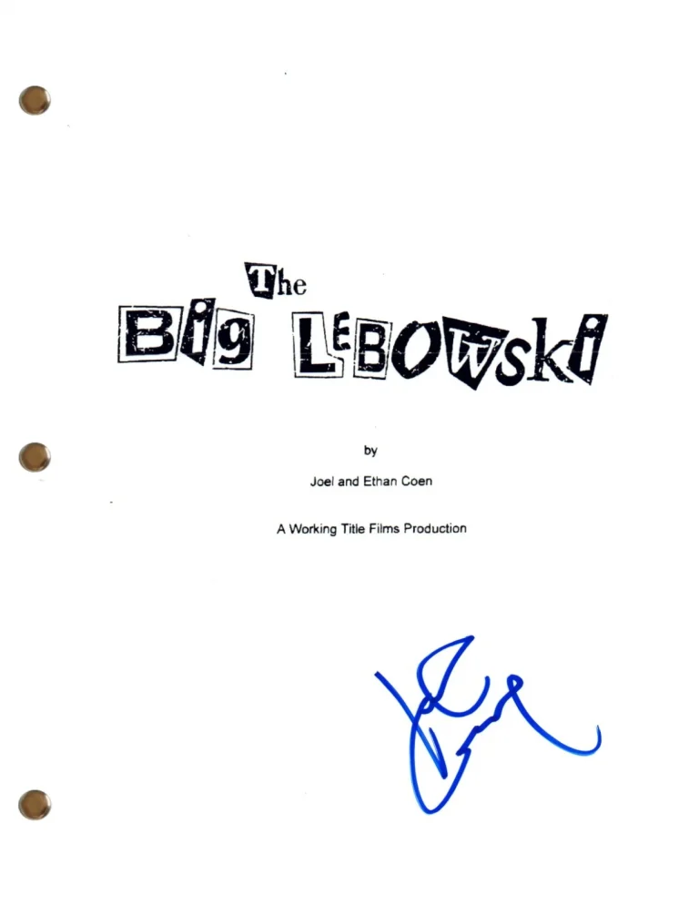 John Goodman THE BIG LEBOWSKI Signed Autograph Movie Script Full ...