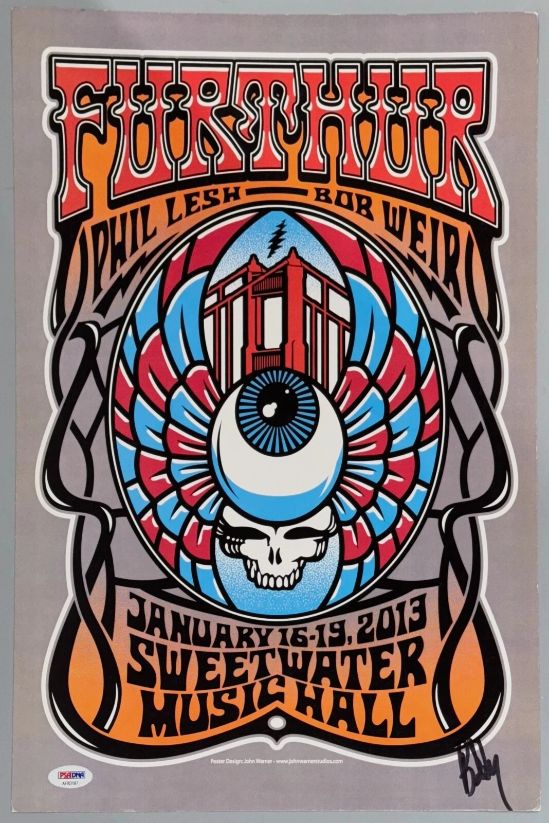 Grateful Dead Bob Weir Signed Further Concert Poster 12x18 Autograph ...