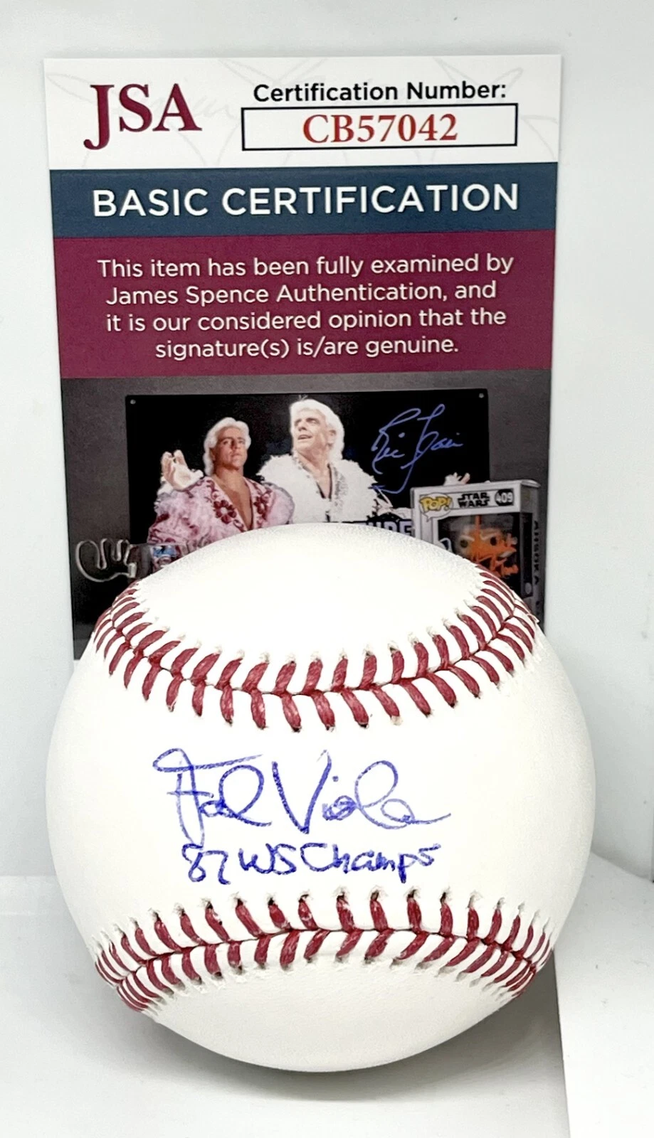 Frank Viola Minnesota Twins signed MLB Baseball Ball W/ 87 WS Champs ...