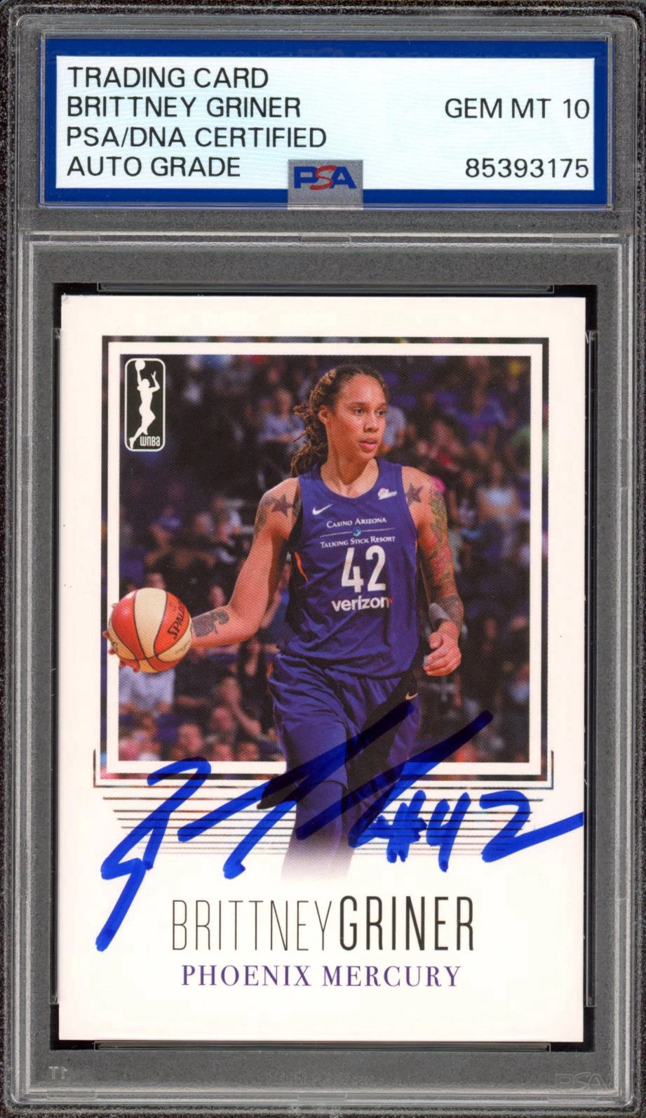 2018 Rittenhouse WNBA #85 Brittney Griner Signed Card Psa GEM MINT 10 ...