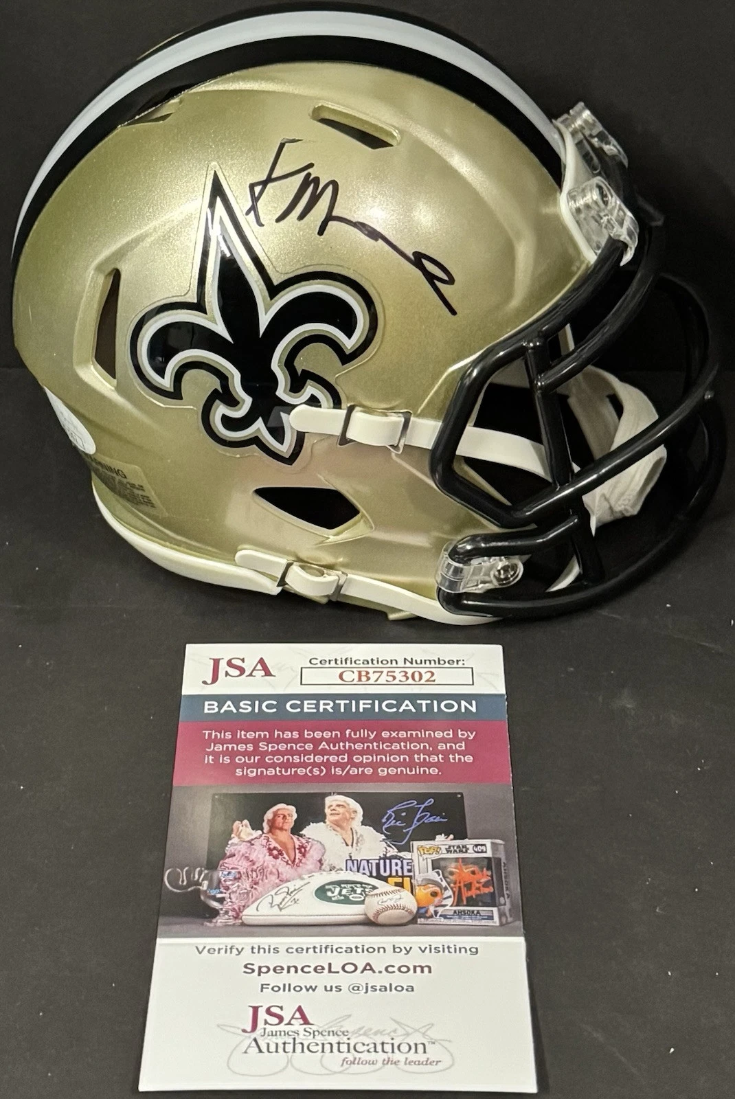Kellen Moore Signed Autographed New Orleans Saints Mini Helmet JSA COA ...