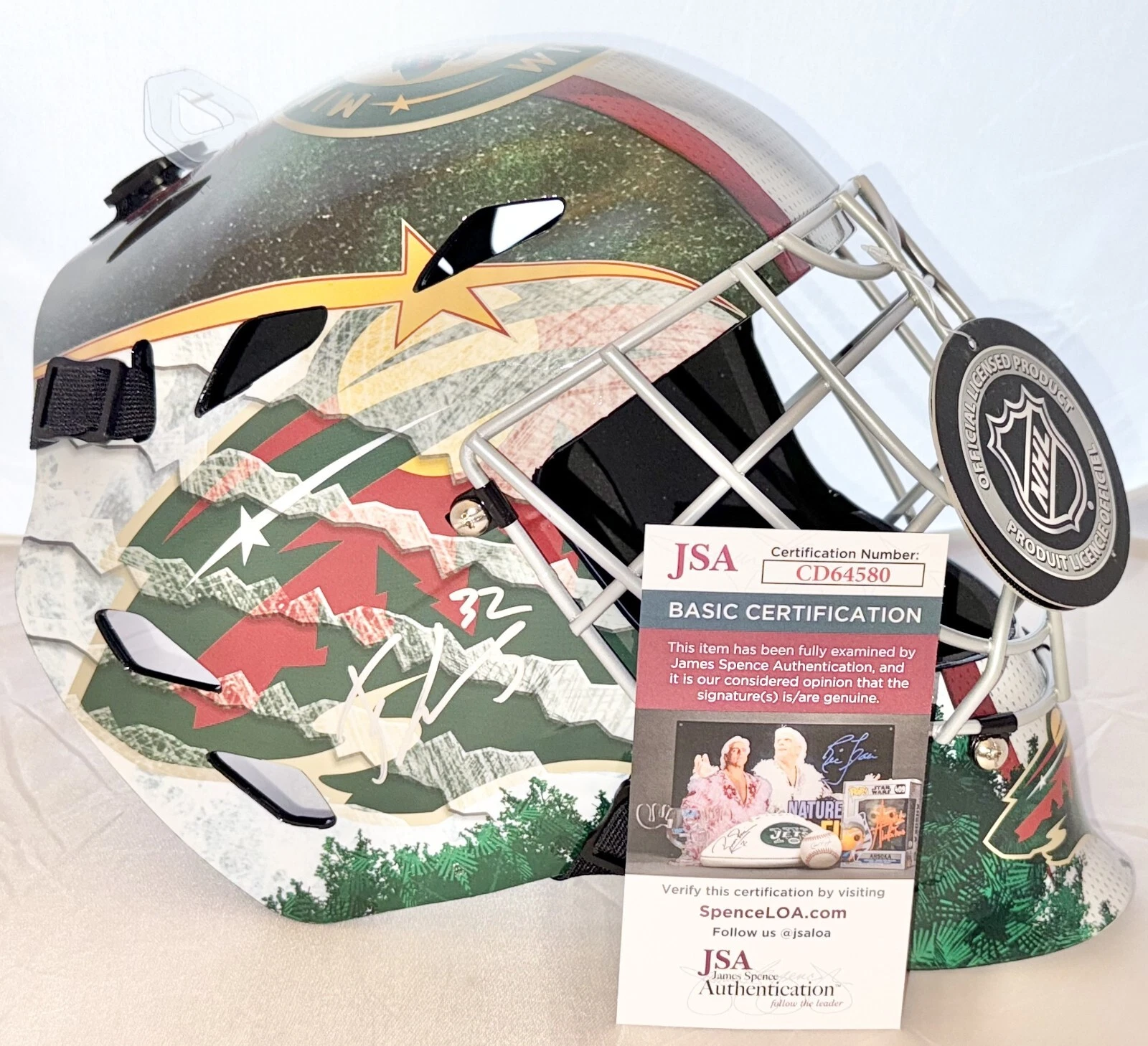 Filip Gustavsson signed Minnesota Wild Full Size Goalie Mask JSA COA ...