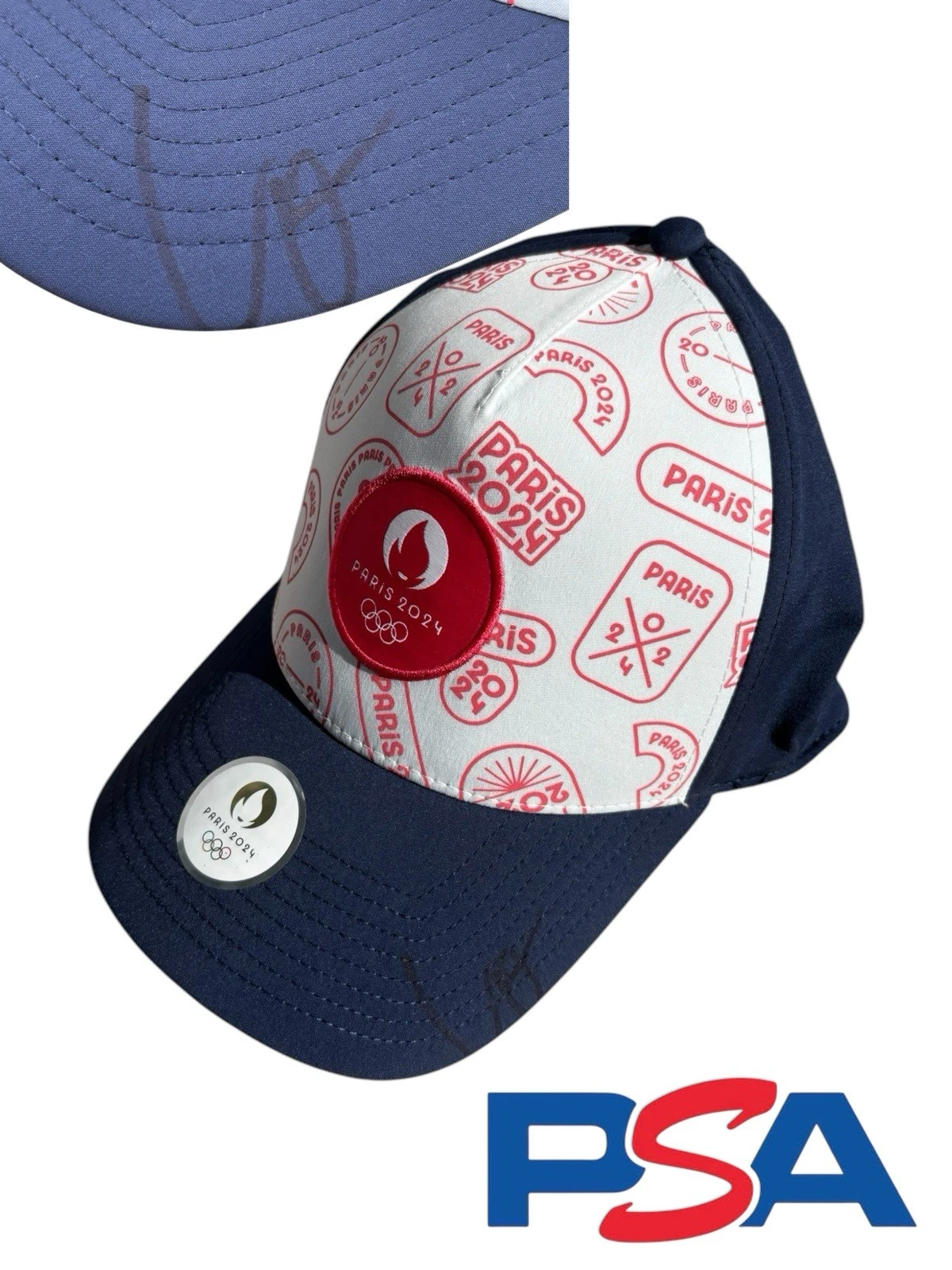 Coco Gauff Signed 2024 Paris Olympics Tennis Hat USA Flag Bearer PSA ...