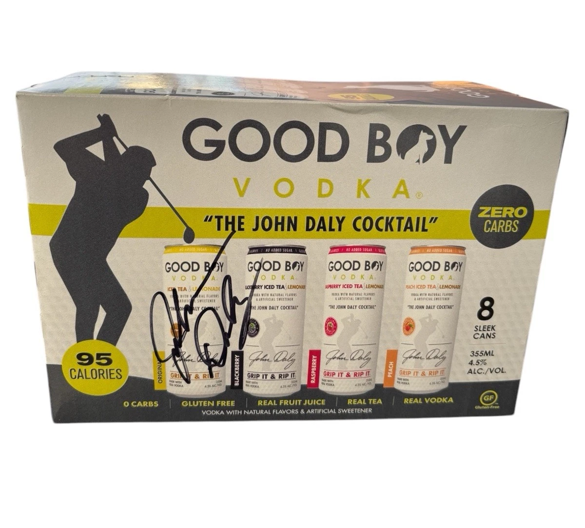 John Daly Signed Autographed EMPTY BOX Good Boy Vodka Grip It & Rip It ...