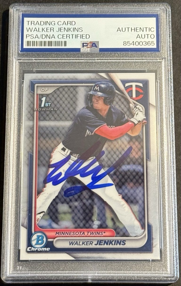 Walker Jenkins Signed Auto 2024 Bowman Chrome 1st Rookie Card Twins PSA ...
