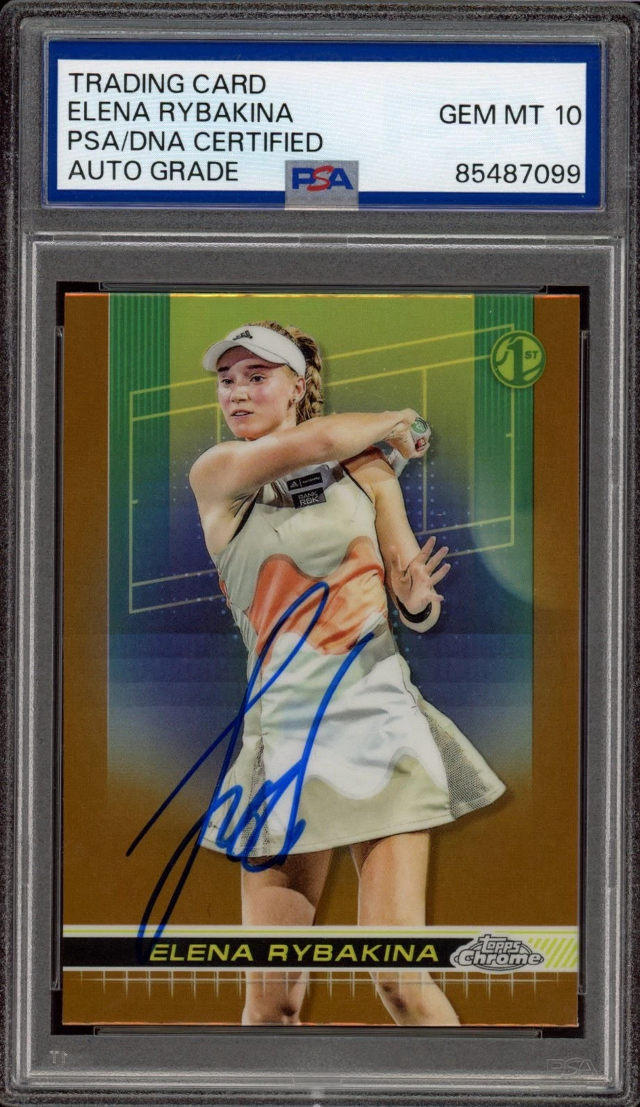 2024 Topps Chrome Tennis #29 Elena Rybakina Clay Court Rookie PSA GEM ...