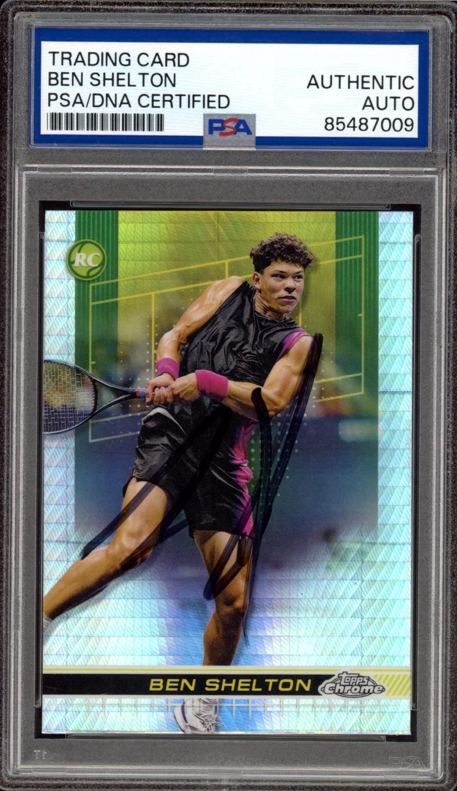 2024 Topps Chrome Tennis #89 Ben Shelton Signed Prizm Rookie Card Auto ...