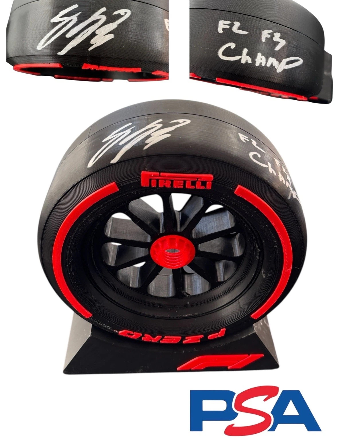 Gabriel Bortoleto Signed 1:5th Scale F1 Tire Tyre “F2 F3 CHAMP” PSA/DNA ...