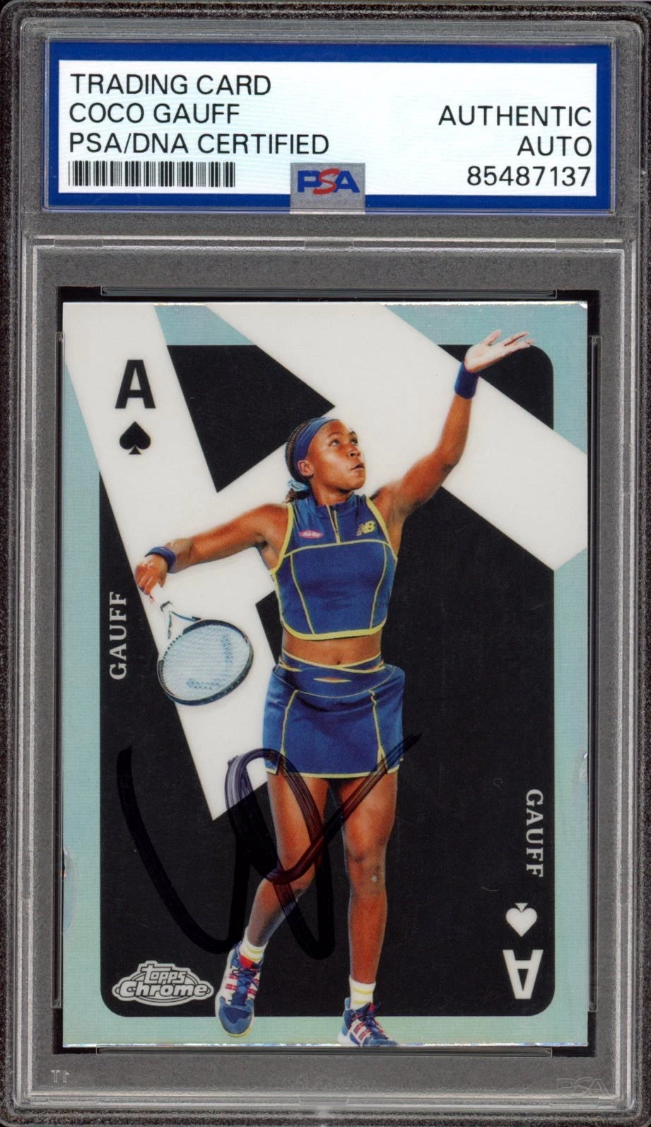 2024 Topps Chrome Tennis #CAS-CG Coco Gauff Signed Ace Card PSA/DNA ...