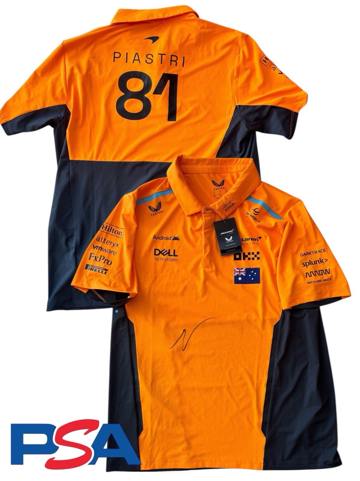 Oscar Piastri Signed Official Authentic McLaren F1 #81 Polo Shirt PSA ...