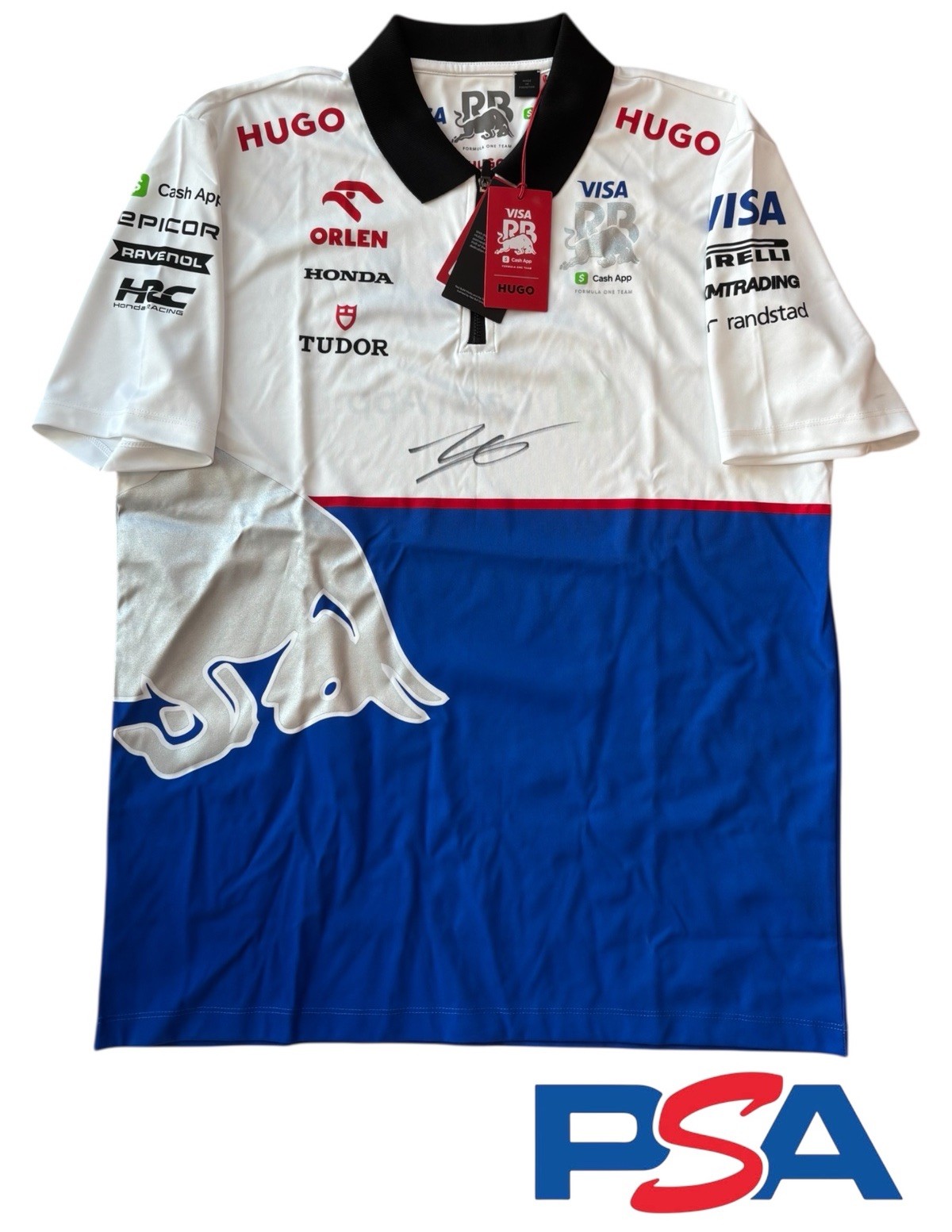 Isack Hadjar Signed 2025 Visa Cash App Racing Bulls F1 Team Polo Shirt ...