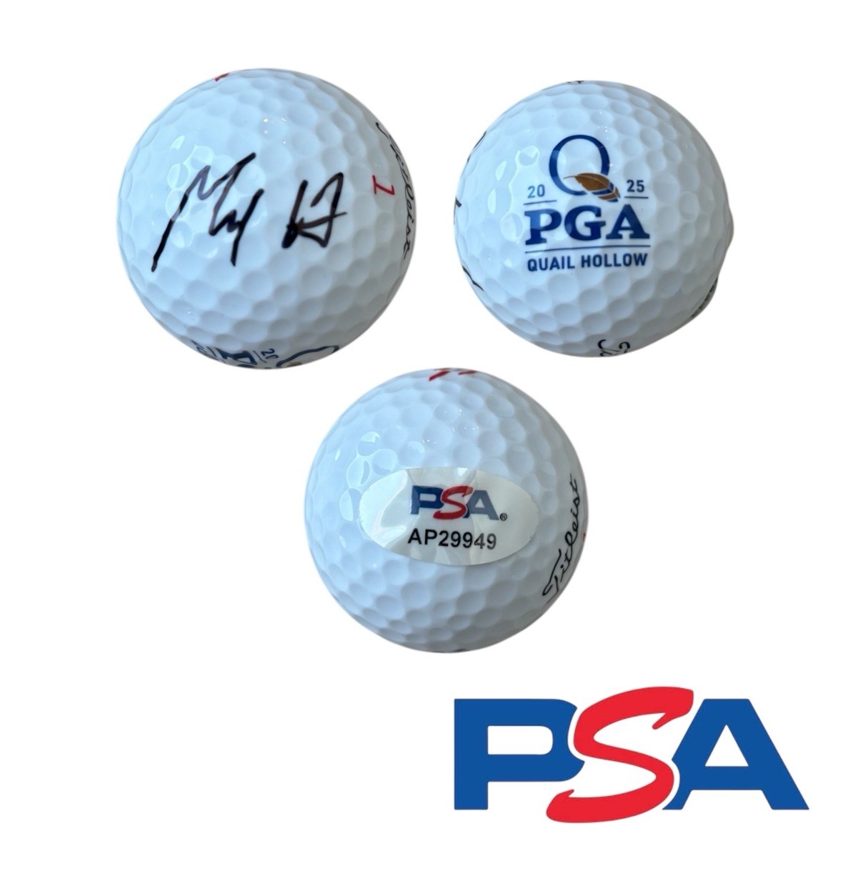 Max Homa Signed 2025 PGA CHAMPIONSHIP Quail Hollow Golf Ball PSA/DNA ...