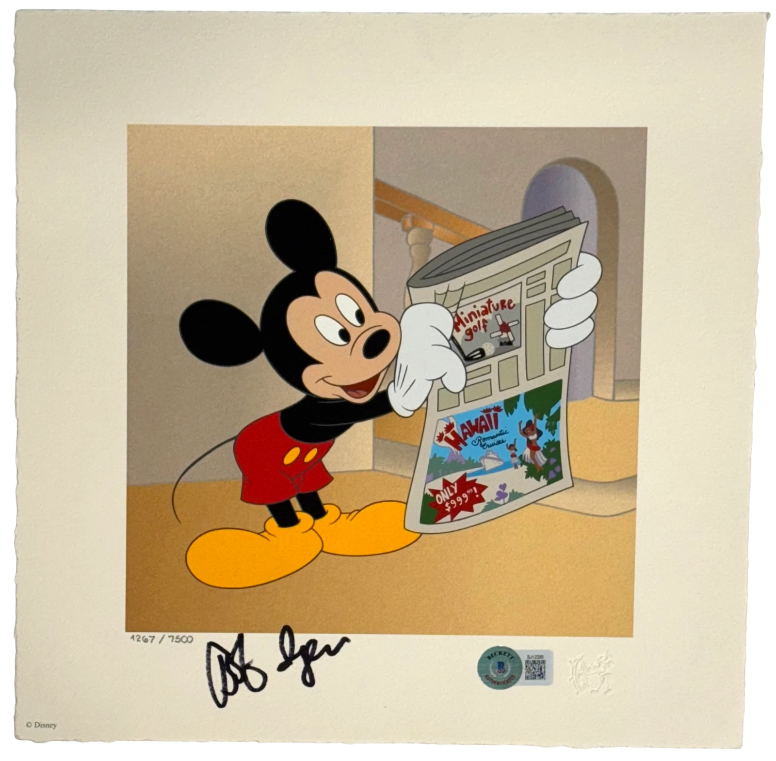 Bob Iger Signed Walt Disney CEO Autograph Mickey Mouse Serigraph ...