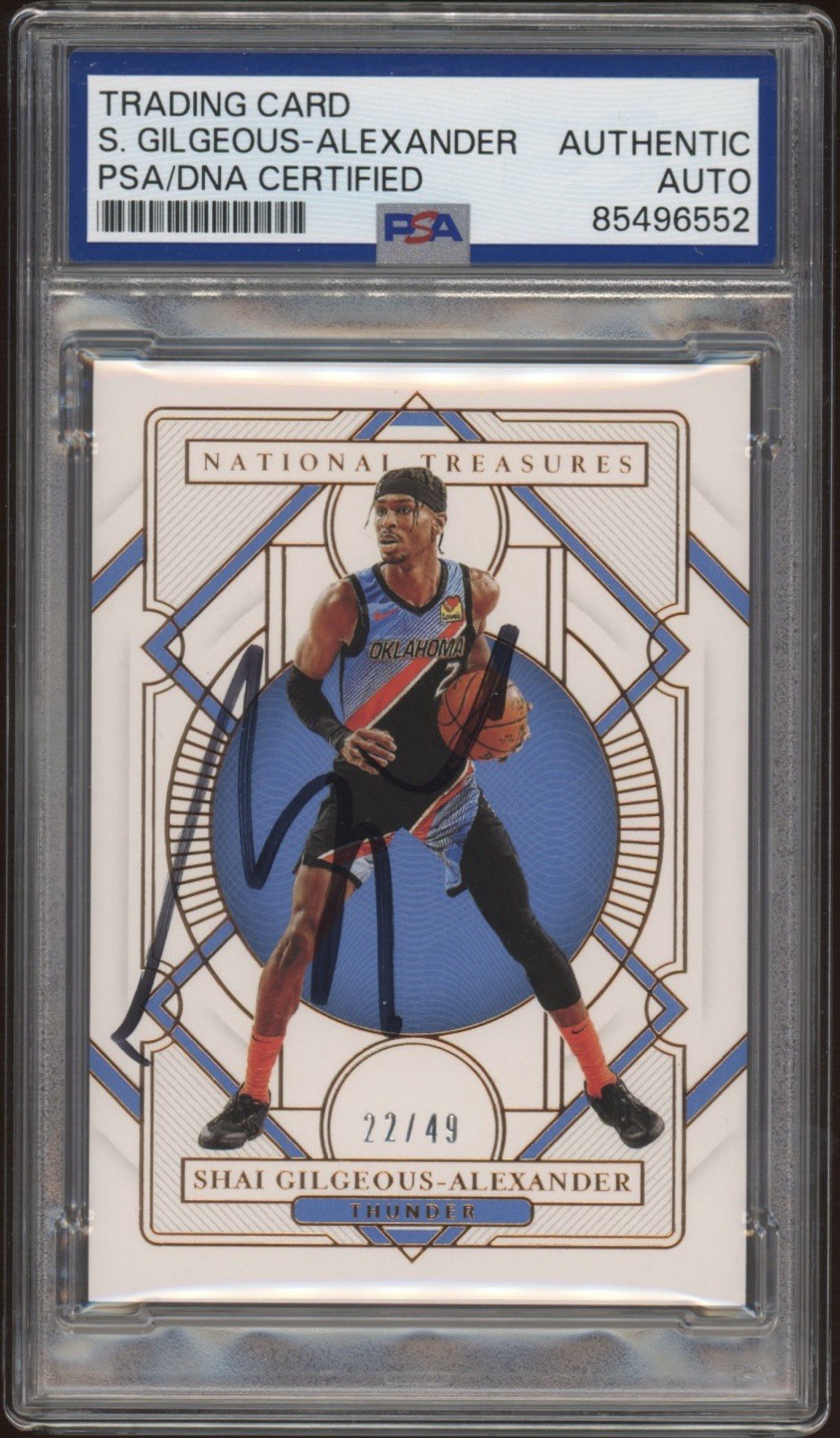 2020 National Treasures #57 Shai Gilgeous-Alexander Signed Bronze /49 ...